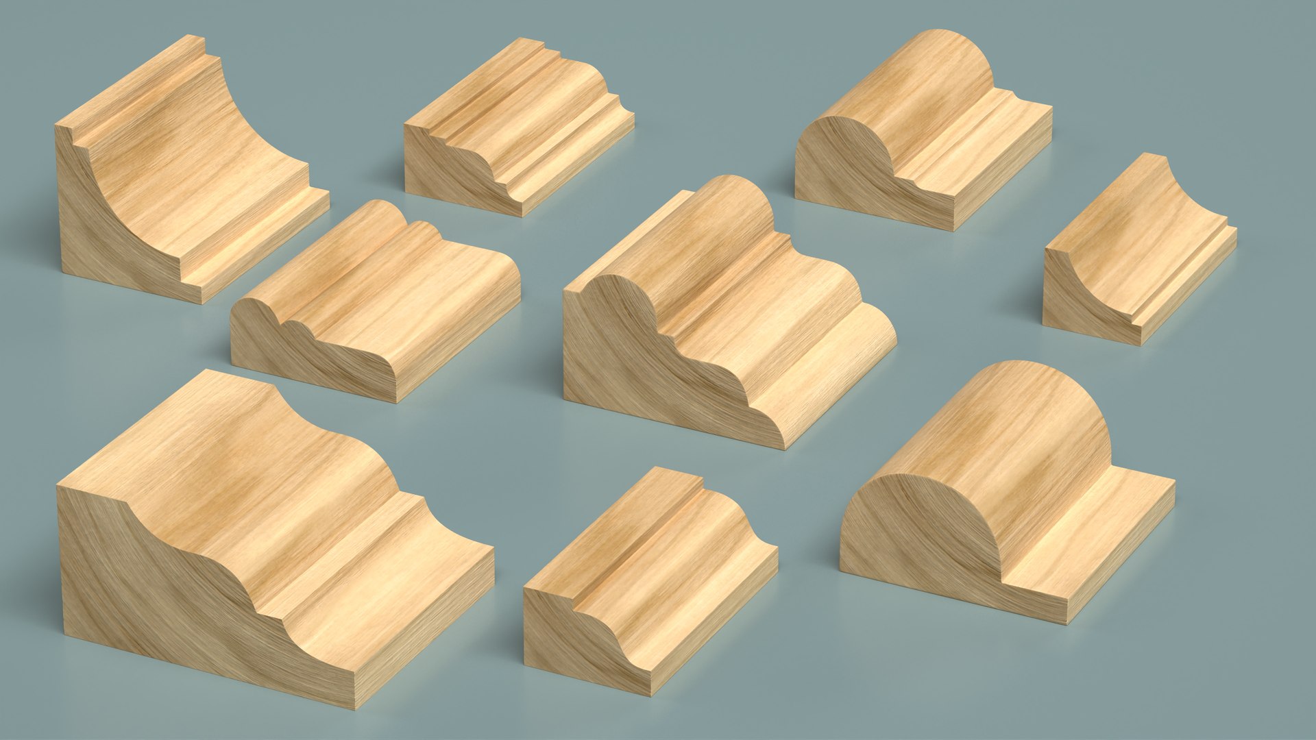 Set Molding Maple Part 1 3D Model - TurboSquid 2273085