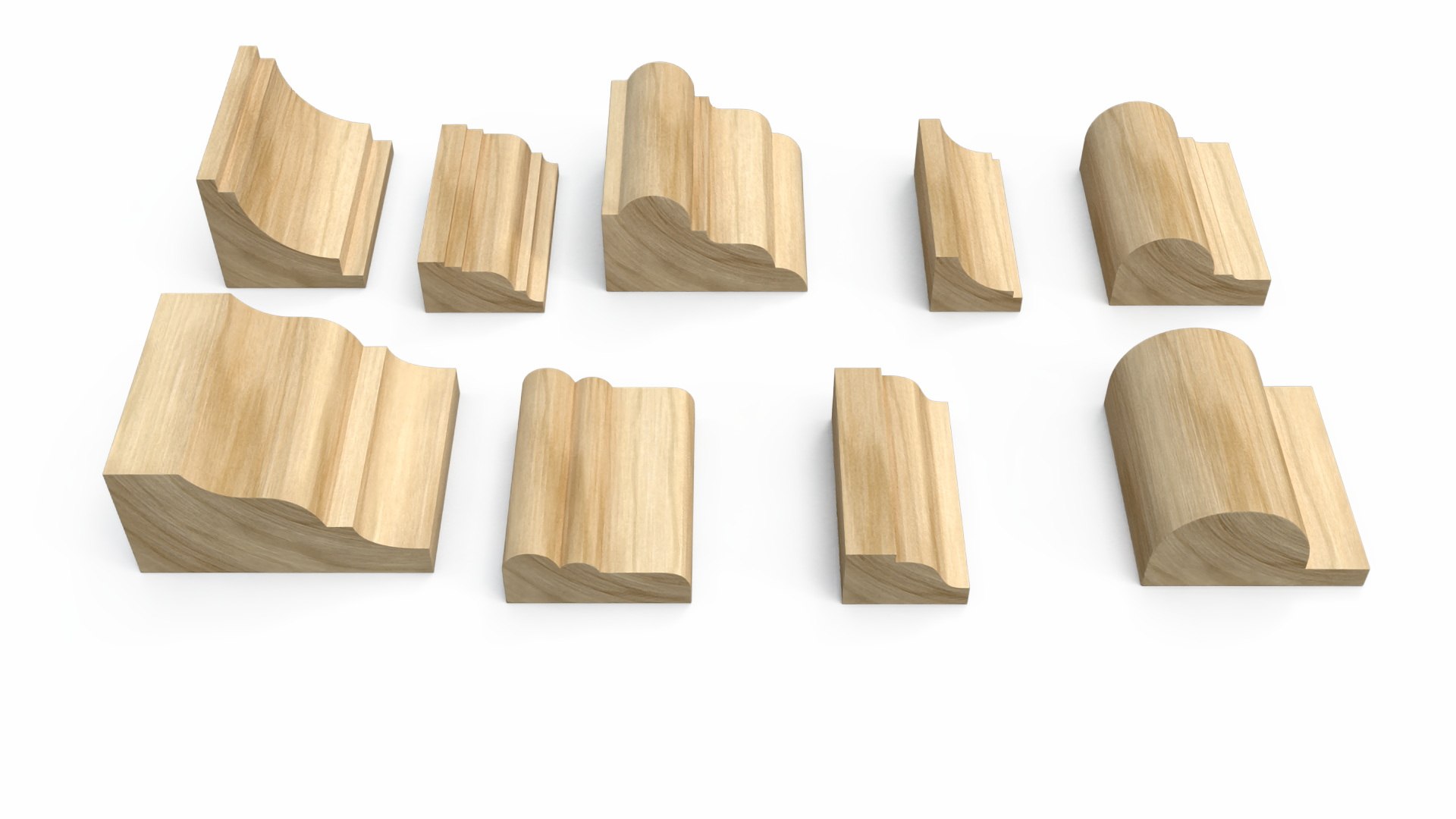 Set Molding Maple Part 1 3D Model - TurboSquid 2273085