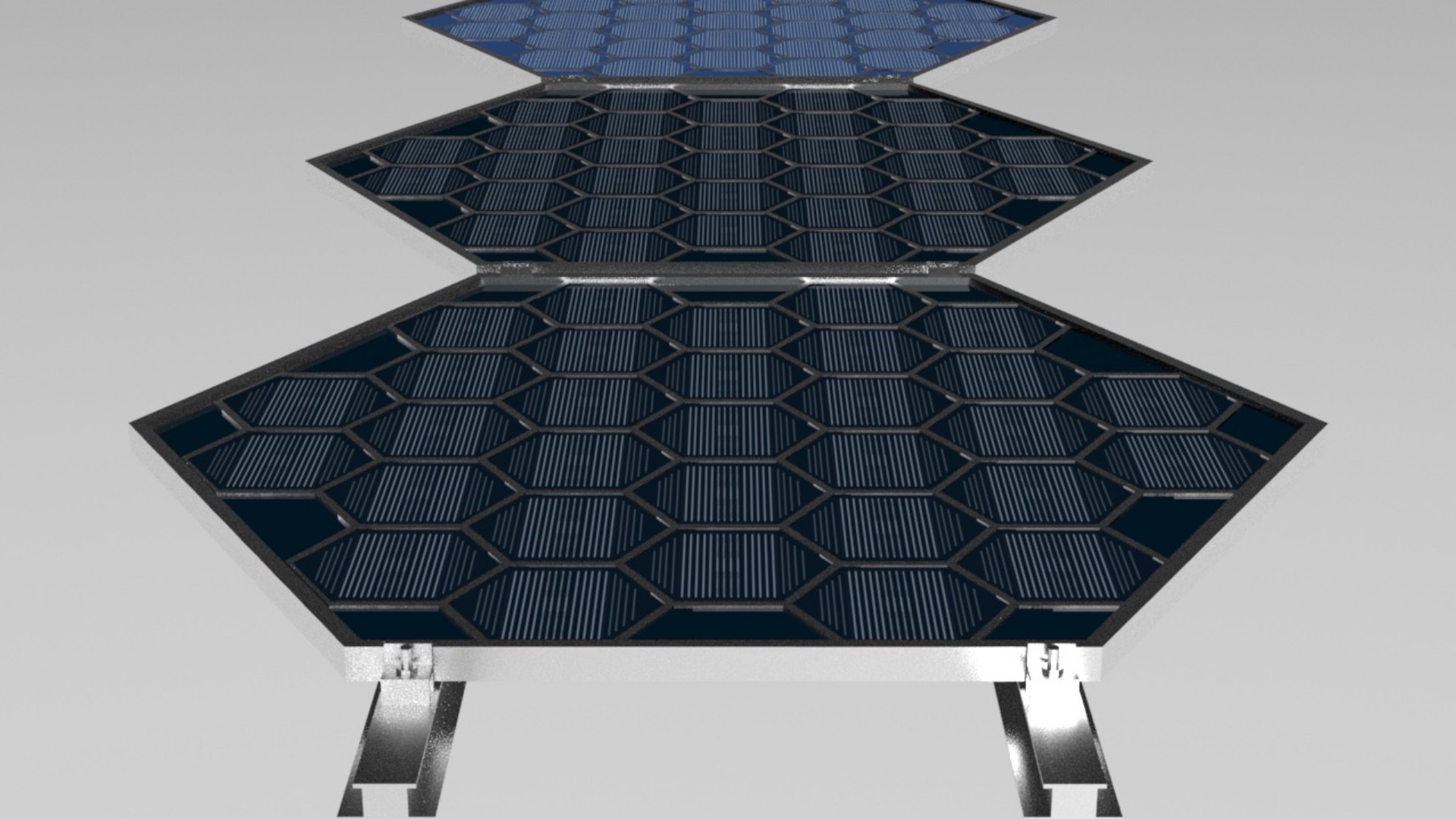3D SolarPanel Hexagonal - TurboSquid 1921172