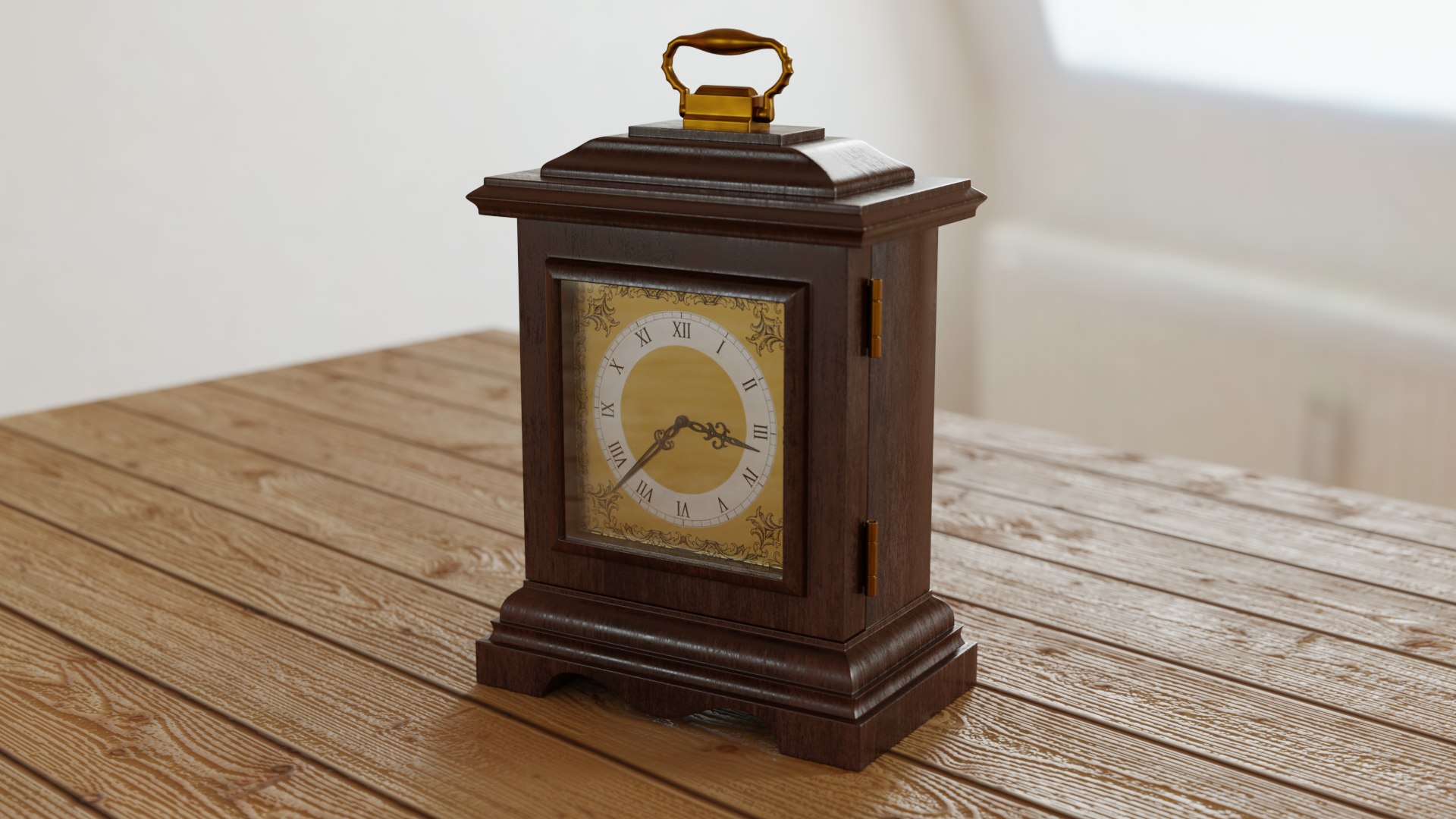 3D clock wood model - TurboSquid 1521560