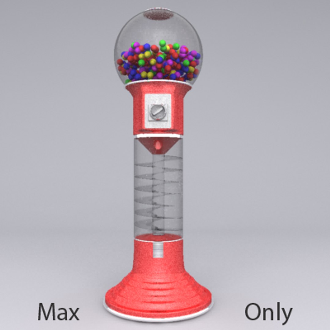 3d model of giant spiral gumball machine