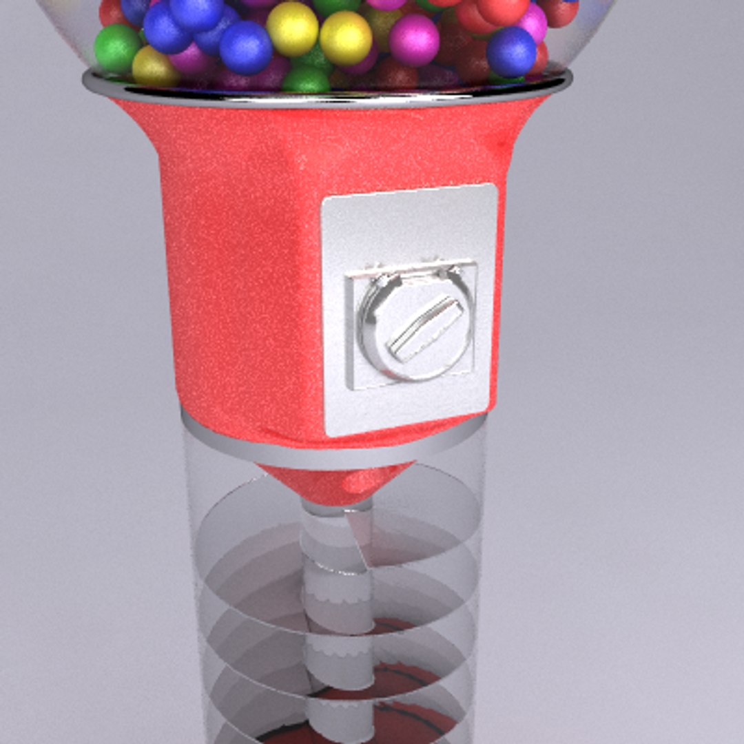 3d model of giant spiral gumball machine
