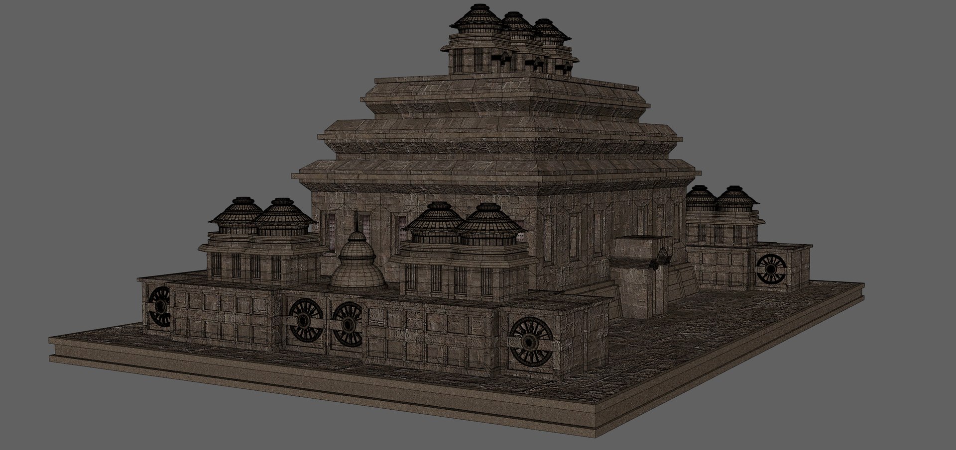 Ancient Indian Building Ruins 3D Model - TurboSquid 2323692