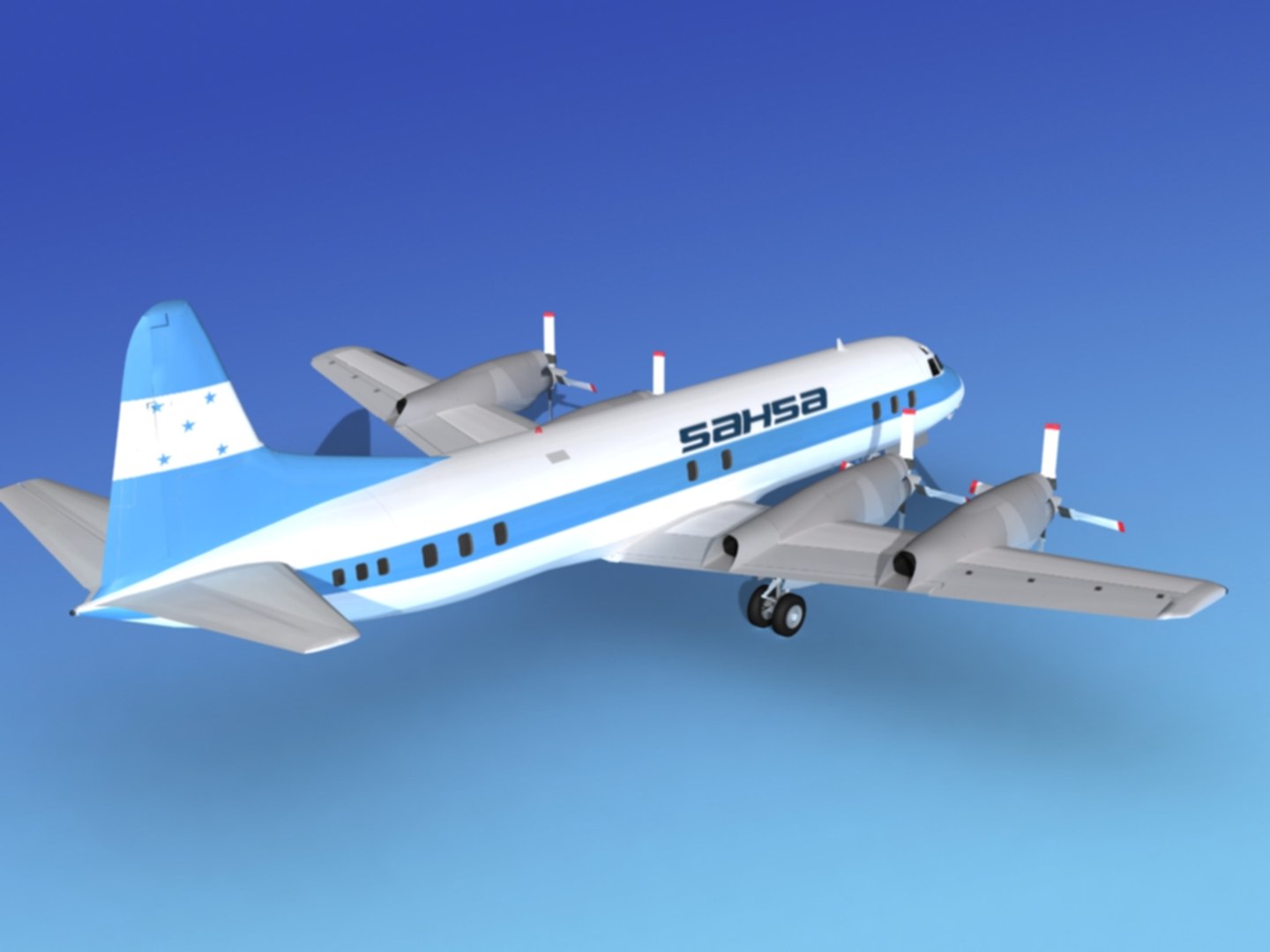 3d propellers l188 electra lockheed model