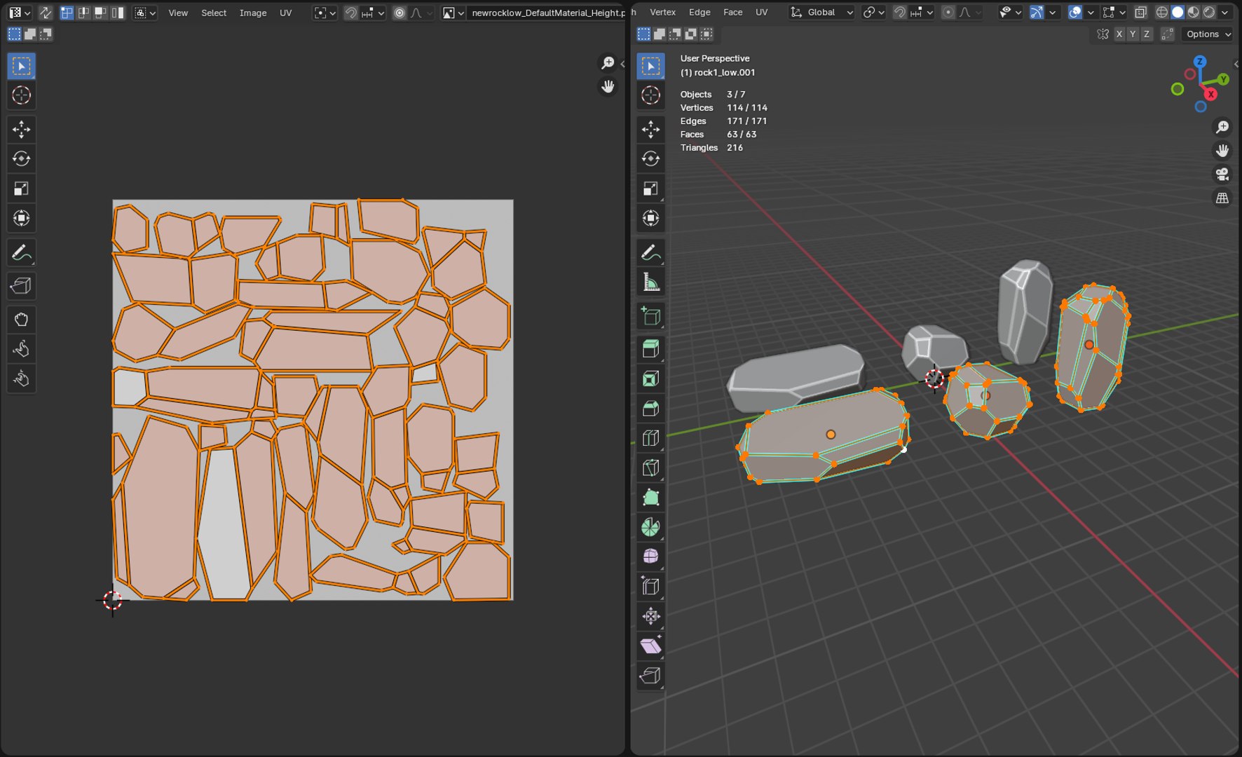 3D Model Low Poly Stylized Rocks - TurboSquid 2201220