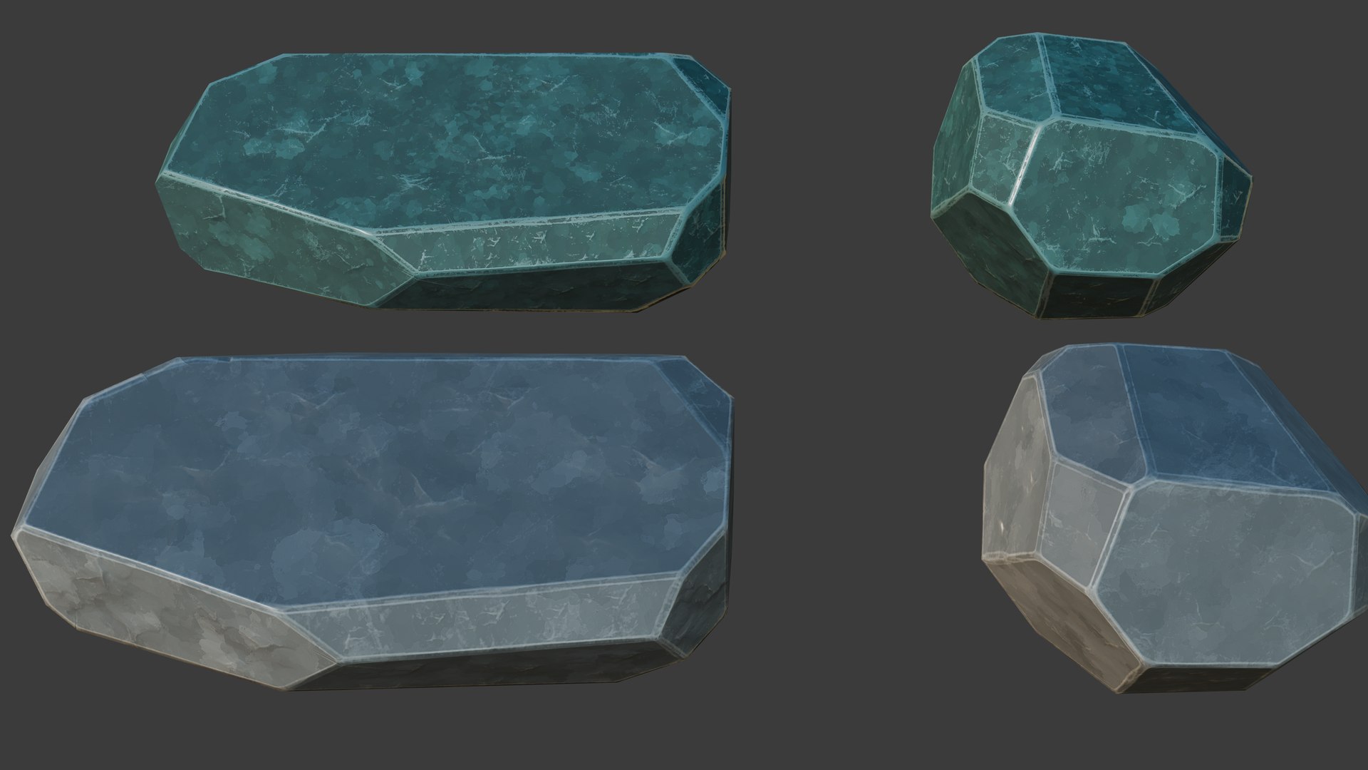 3D Model Low Poly Stylized Rocks - TurboSquid 2201220