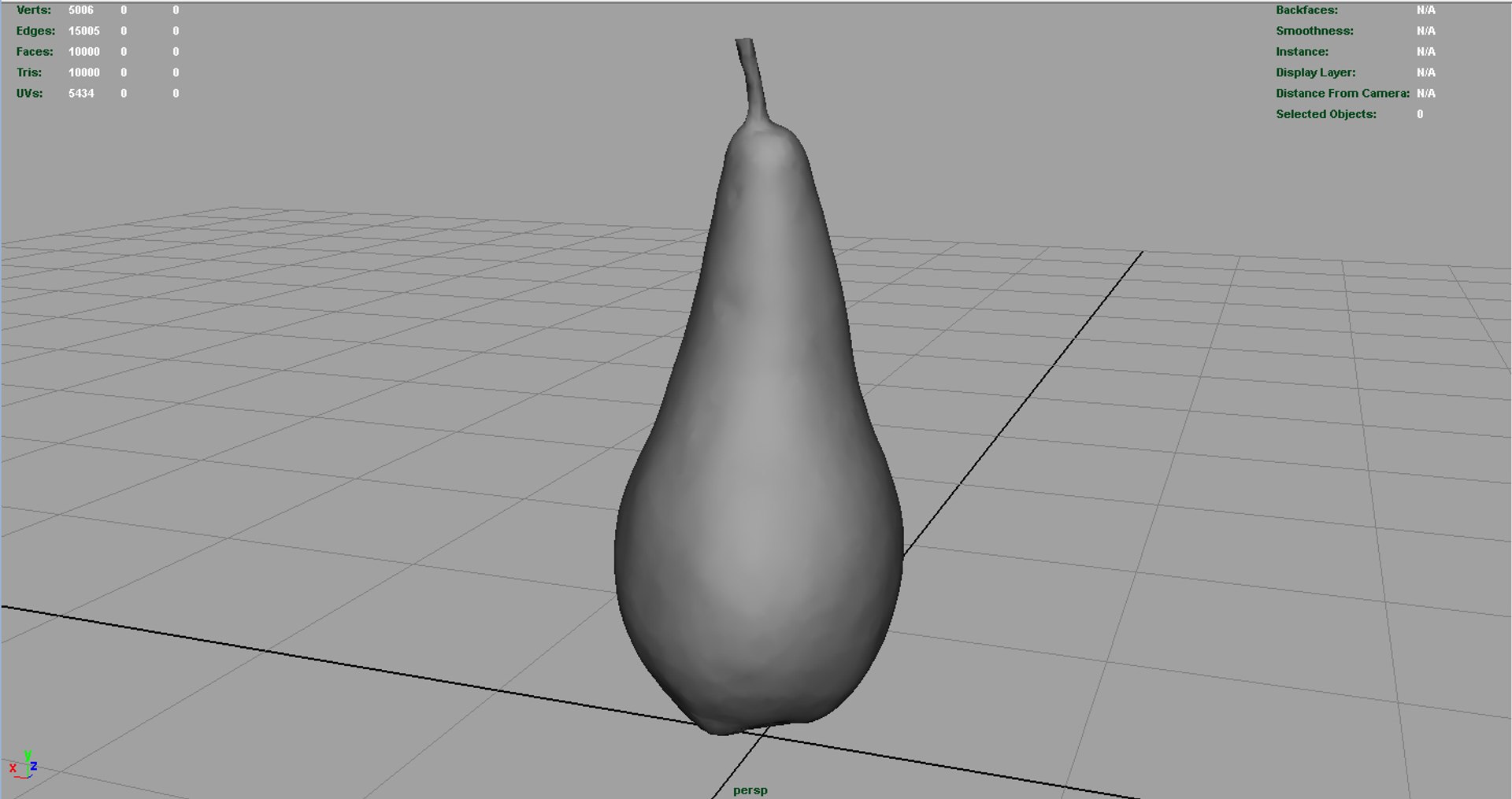 3d model of hd pear