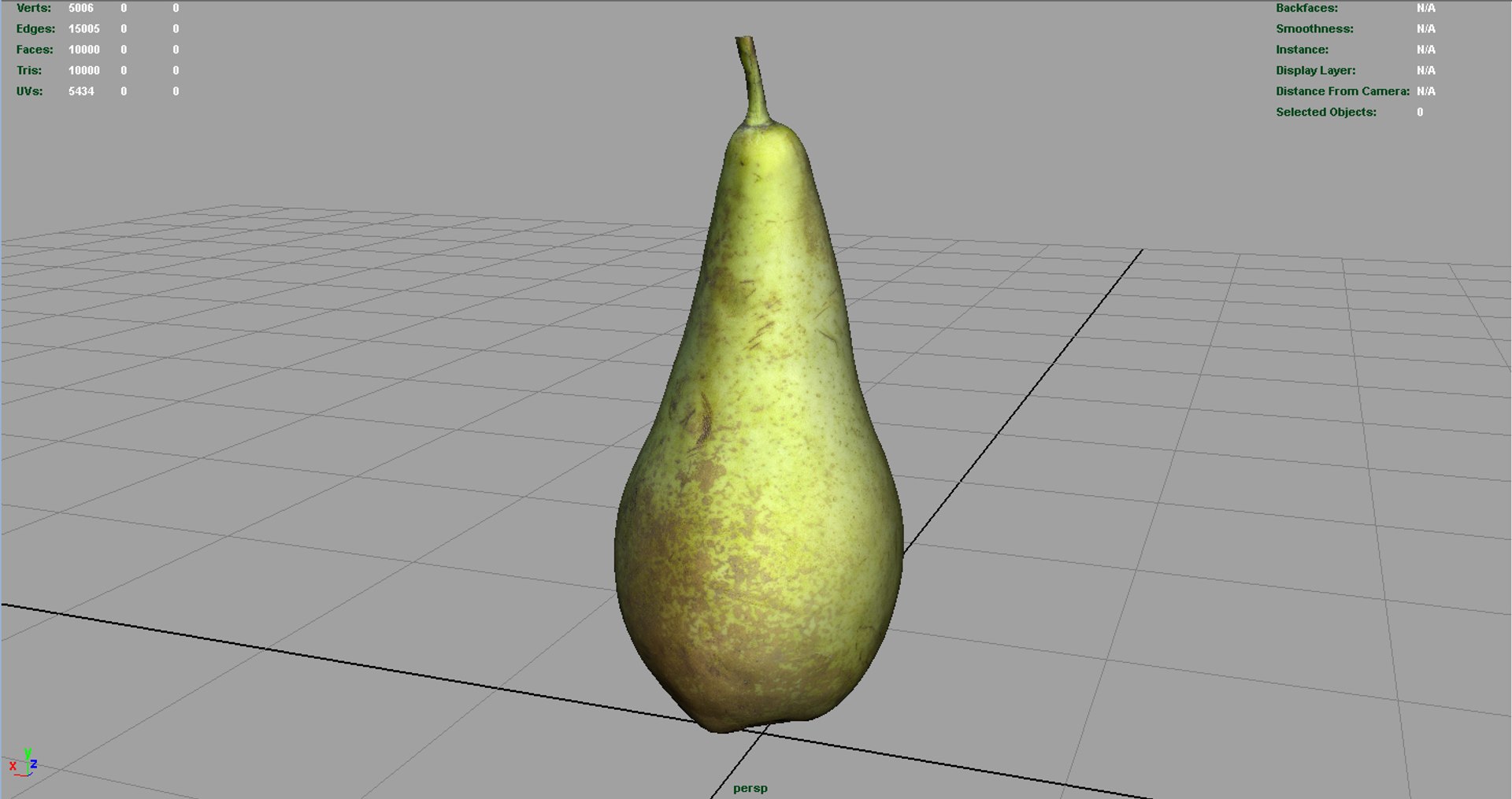3d model of hd pear