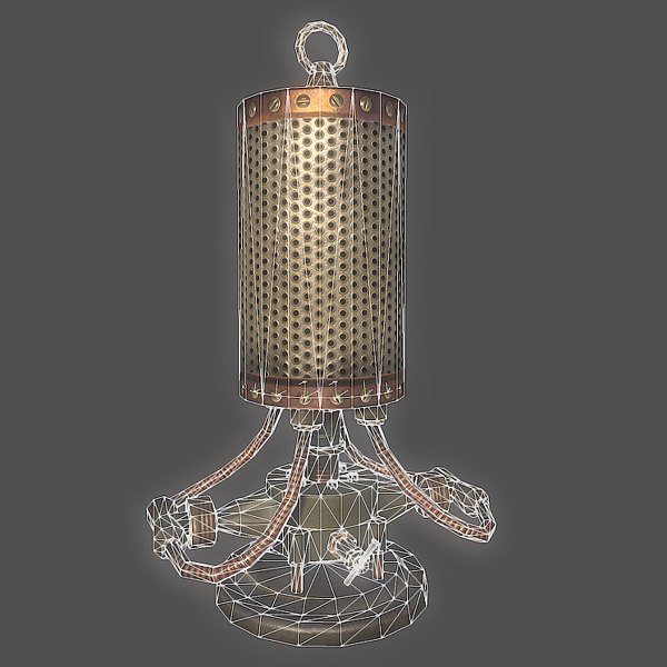 obj steampunk lamp 02