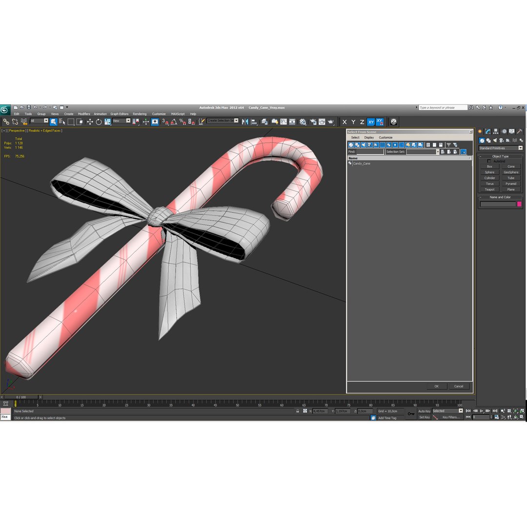 candy cane 3d model