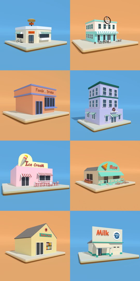 3D Shops Model - TurboSquid 1373052