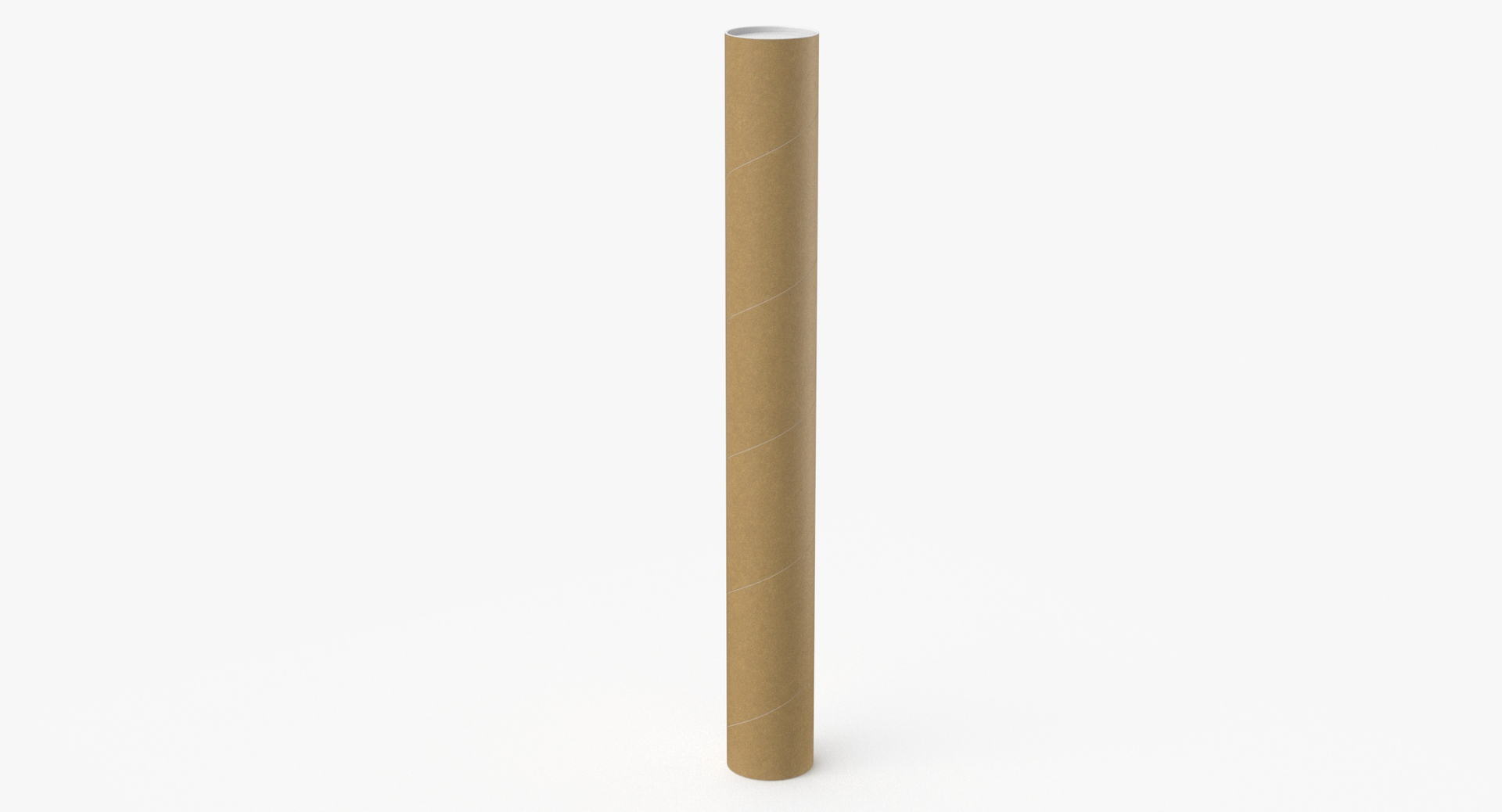 3D Cardboard Kraft Poster Psd Tube Basic Poses Blank And Generic ...