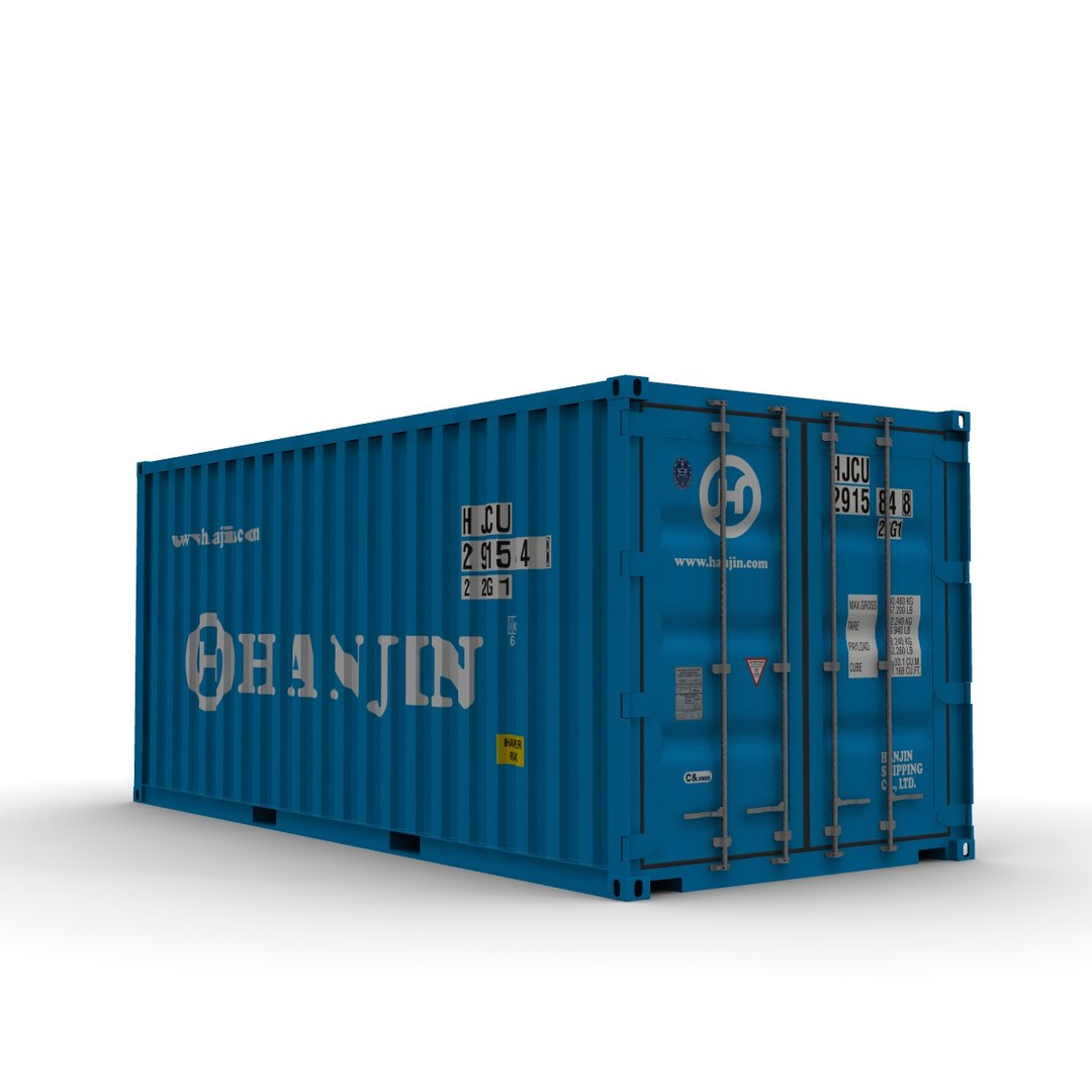 20ft Box Container 3d Model