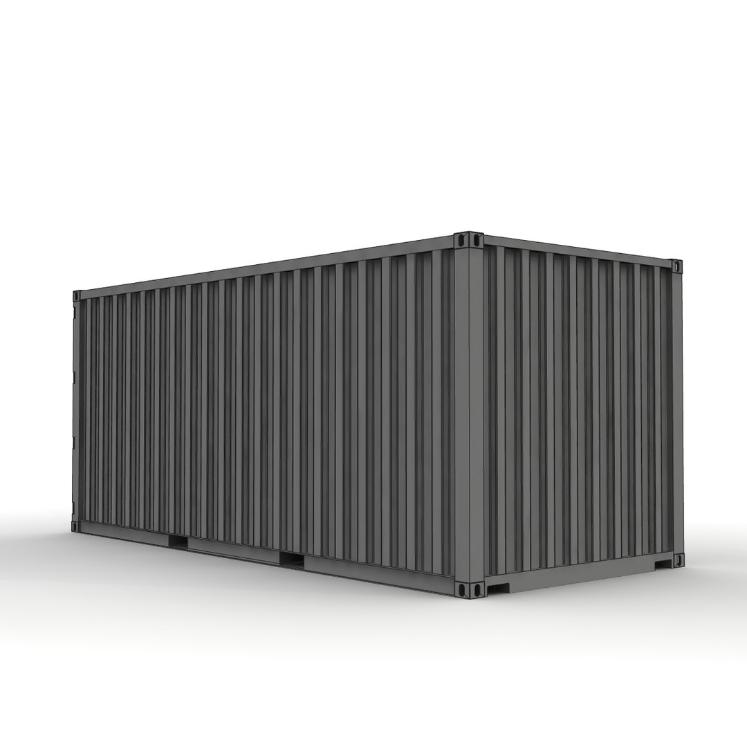 20ft Box Container 3d Model