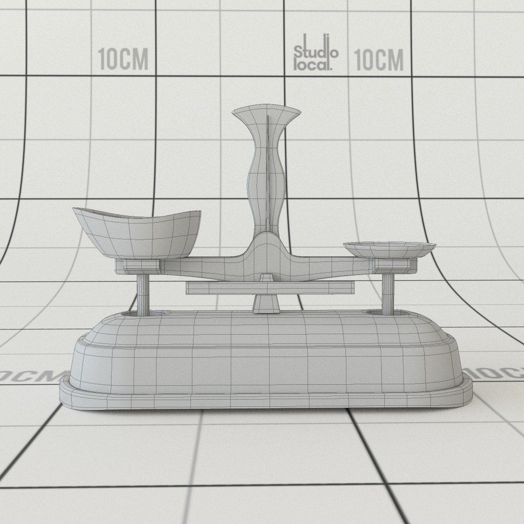French Balance Scale 3D Model - TurboSquid 1243639