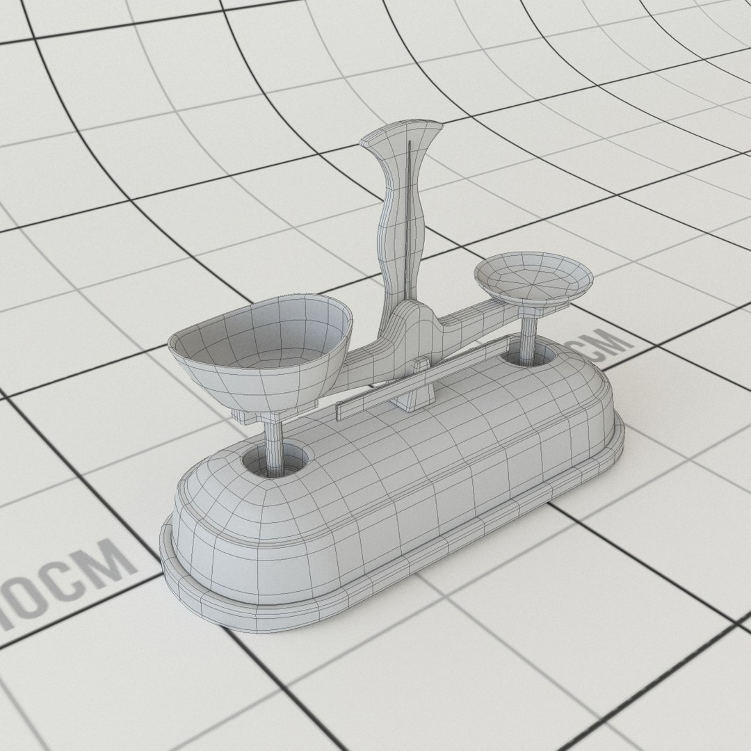 French Balance Scale 3D Model - TurboSquid 1243639