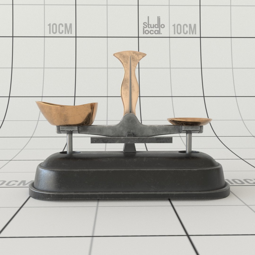 French Balance Scale 3D Model - TurboSquid 1243639