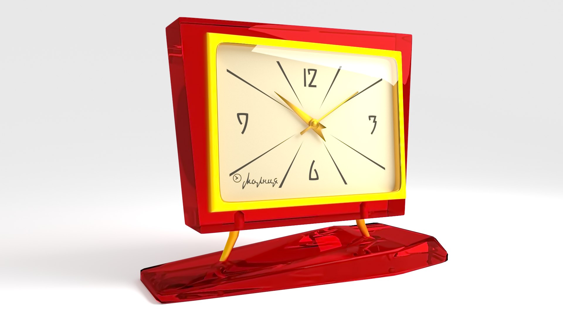 3d model ussr retro clock