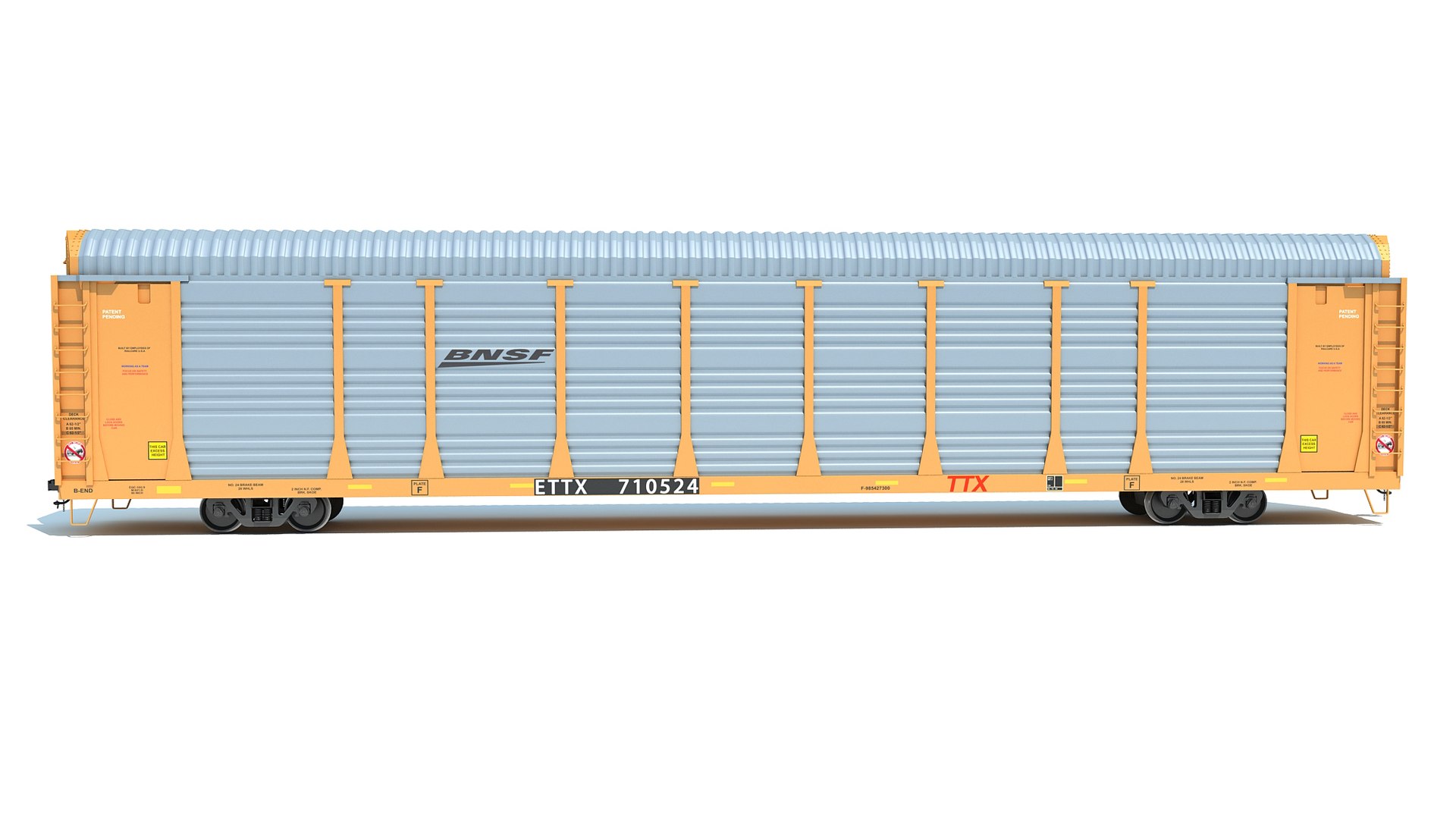 Auto Carrier Railroad Car 3D Model - TurboSquid 1630375