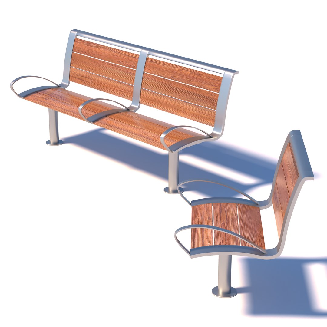 3D Street Bench Modern - TurboSquid 1320629