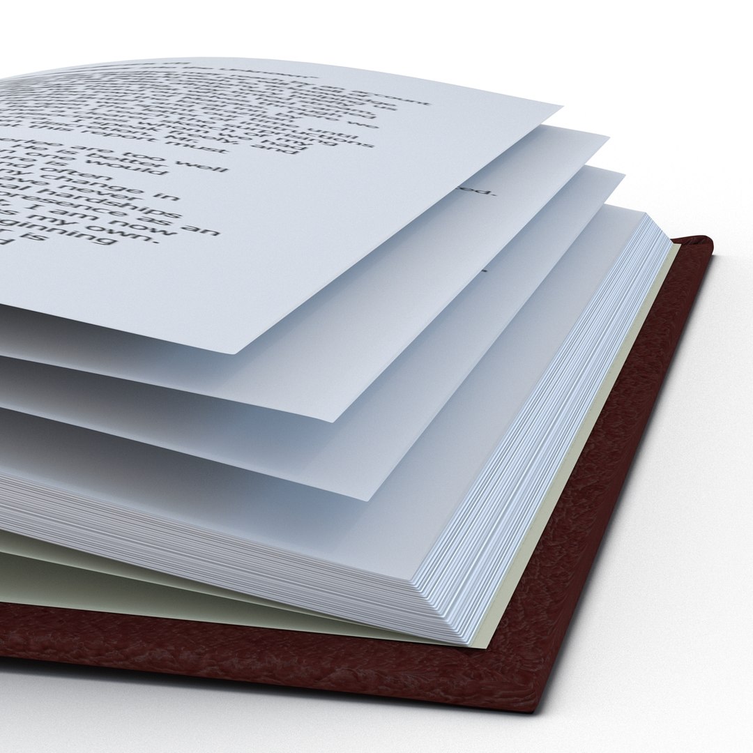 Open Book 3d Model