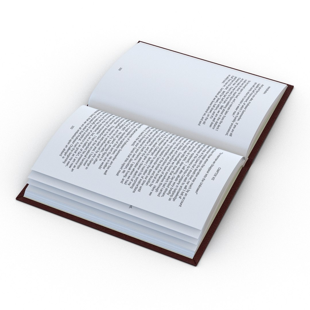 Open Book 3d Model