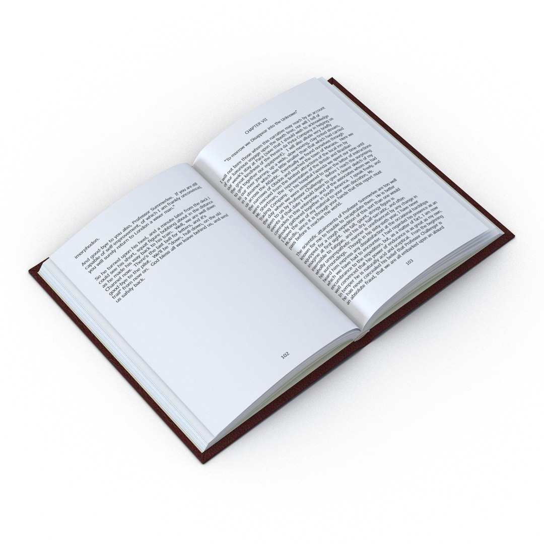 Open Book 3d Model