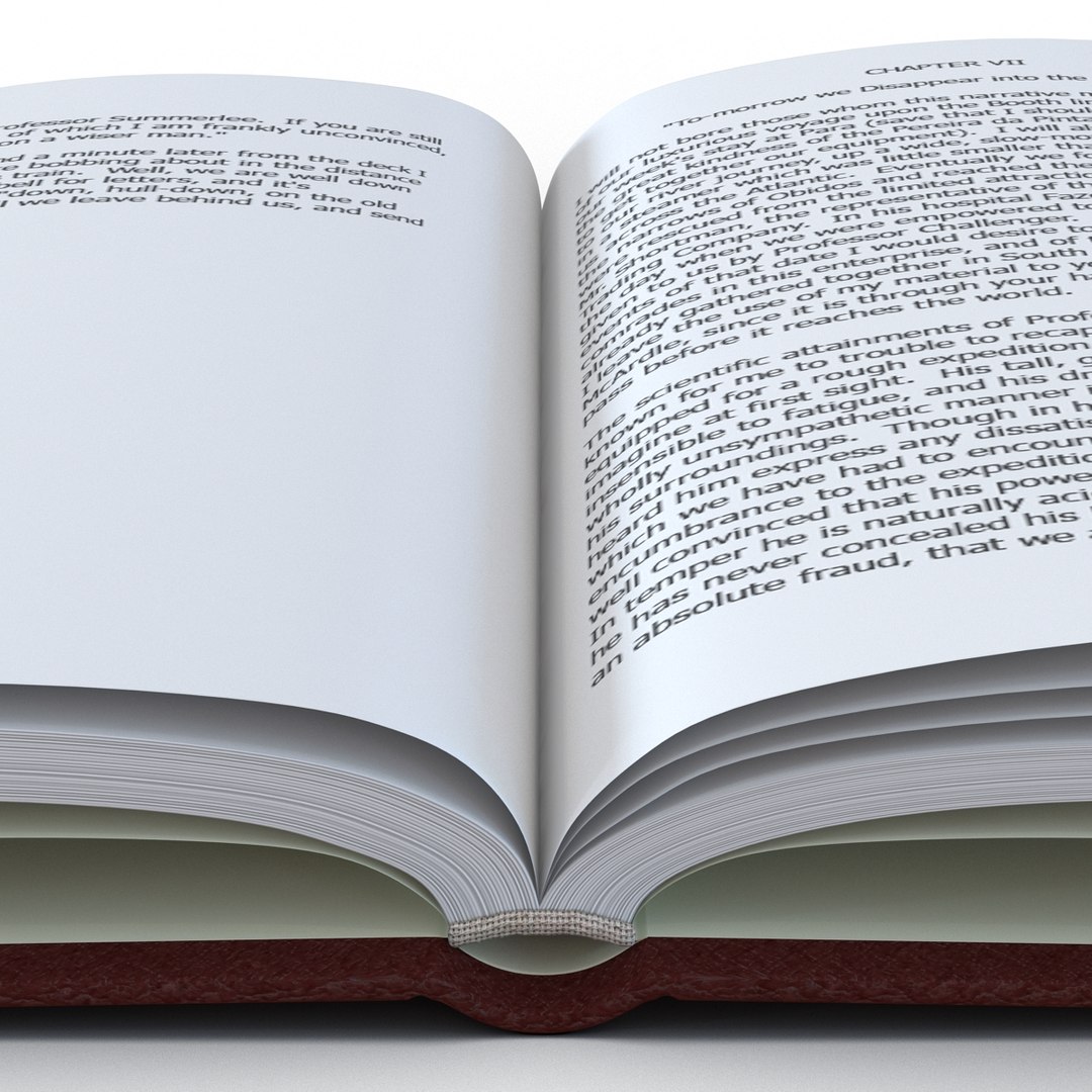 Open Book 3d Model