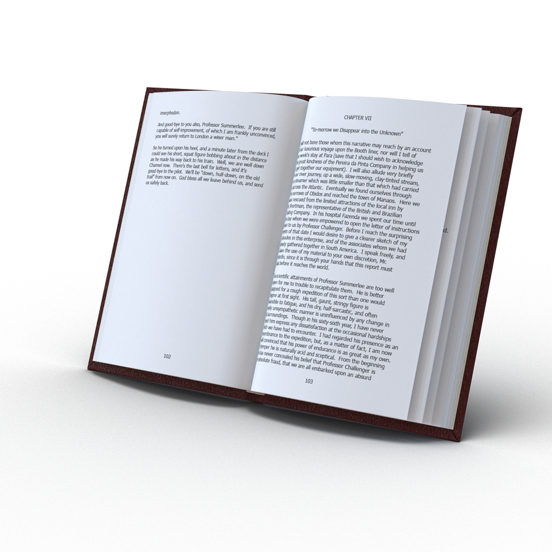 Open Book 3d Model