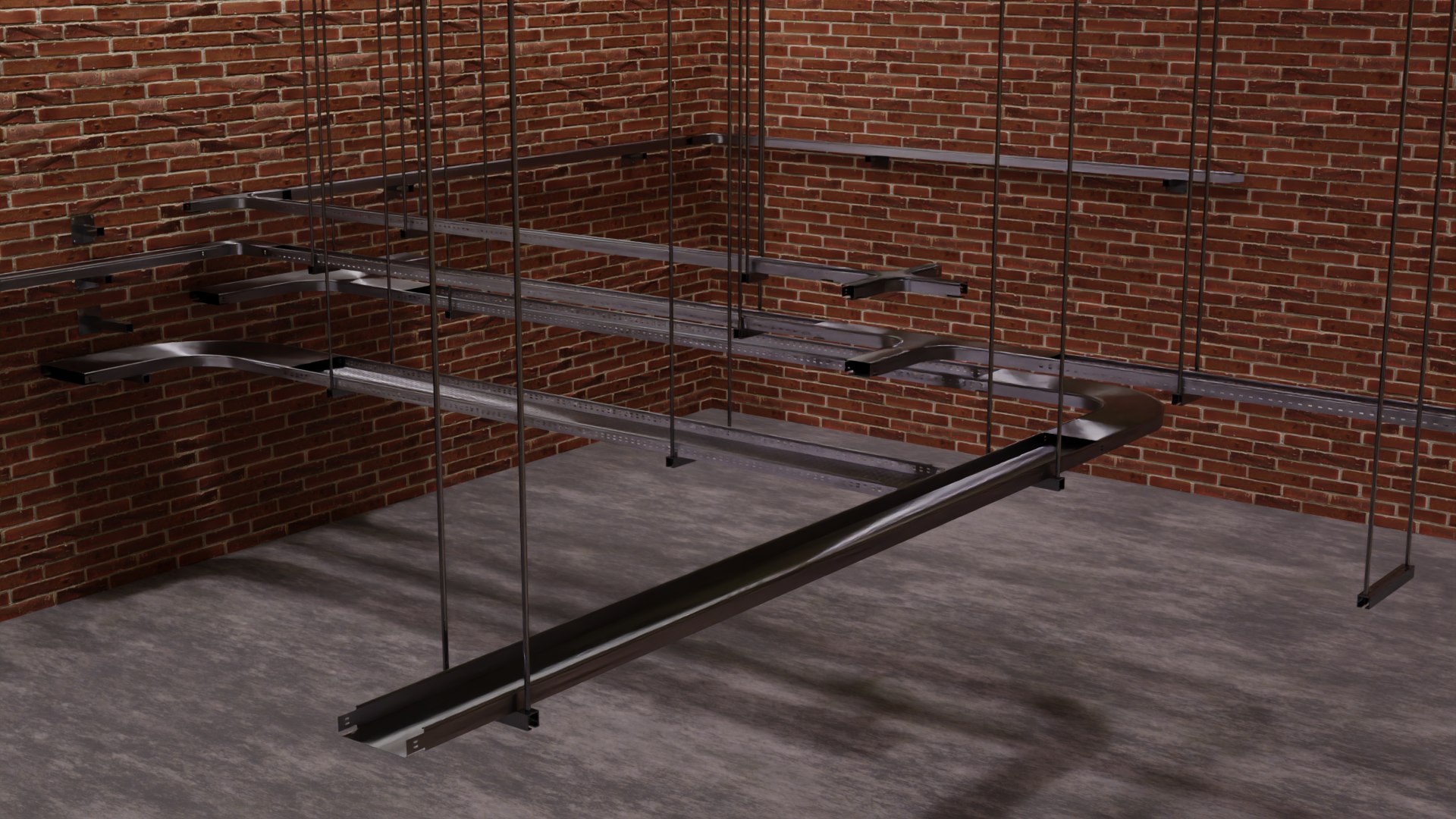 Cable trays 50x50 100x50 200x50 300x50 3D model - TurboSquid 1996343