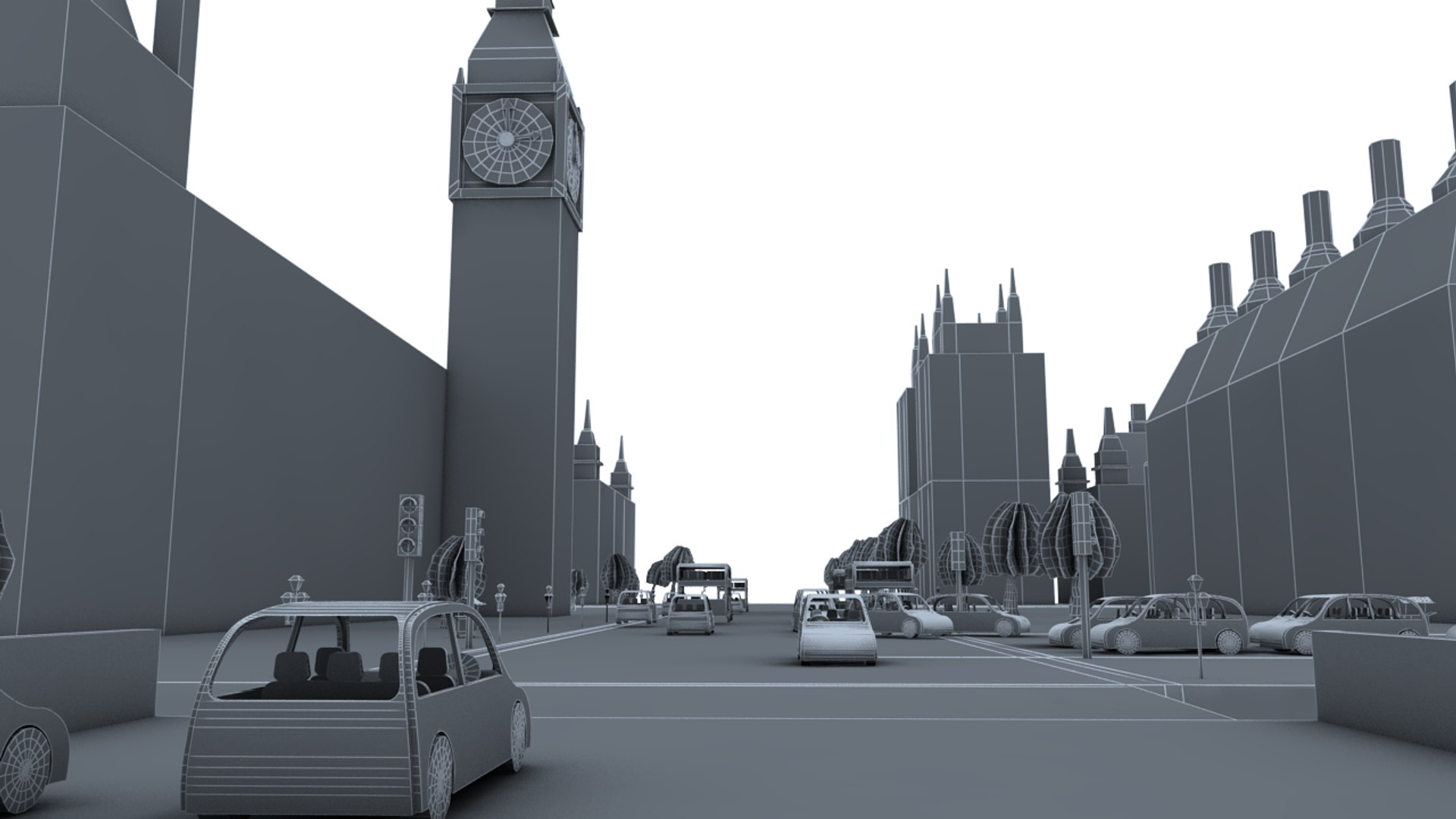 3d Model Cardboard Westminster Palace