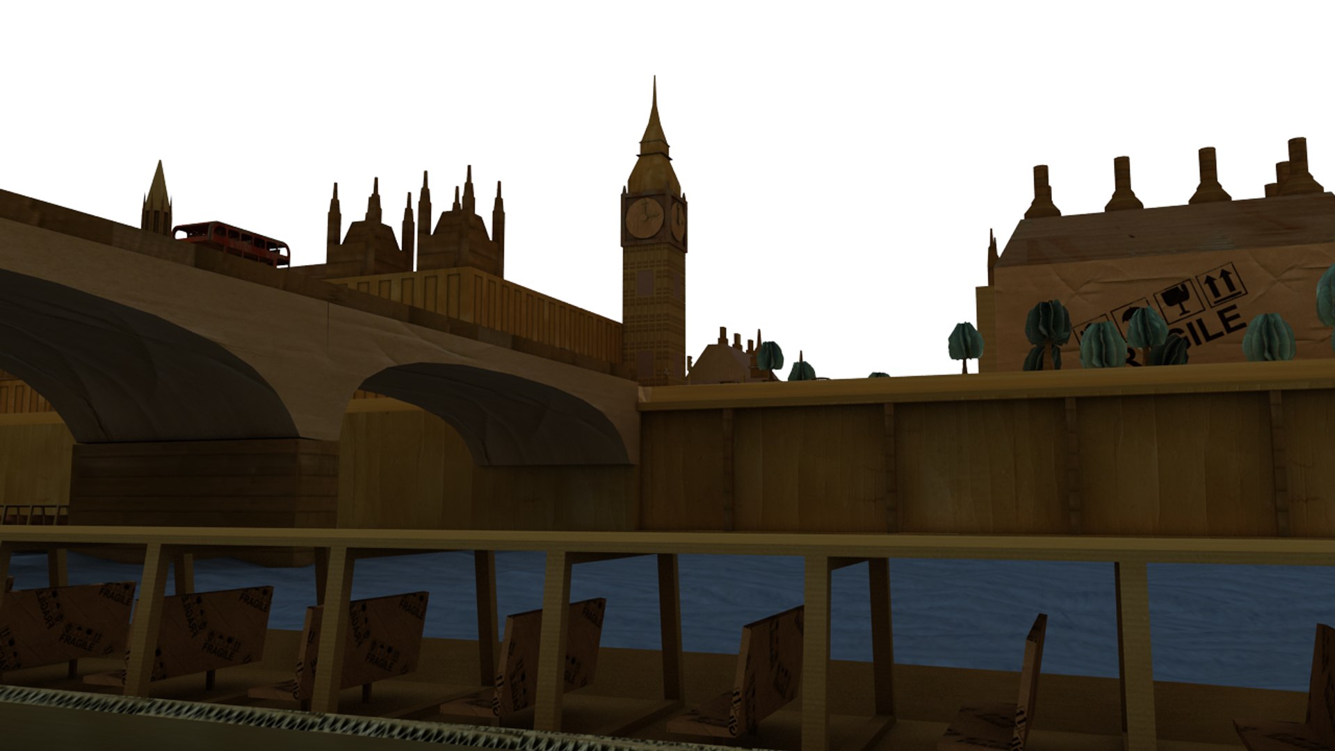 3d Model Cardboard Westminster Palace
