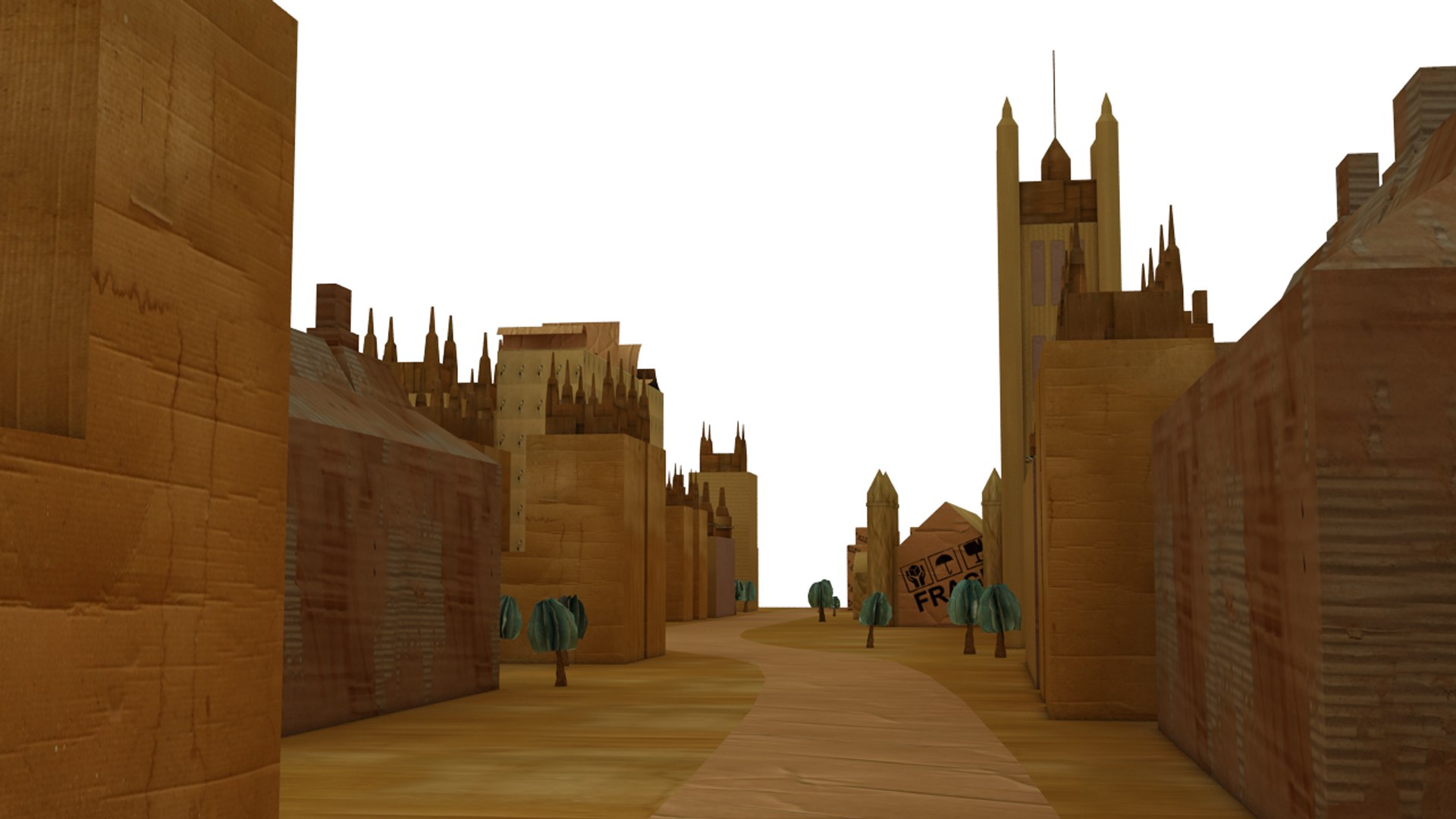3d Model Cardboard Westminster Palace