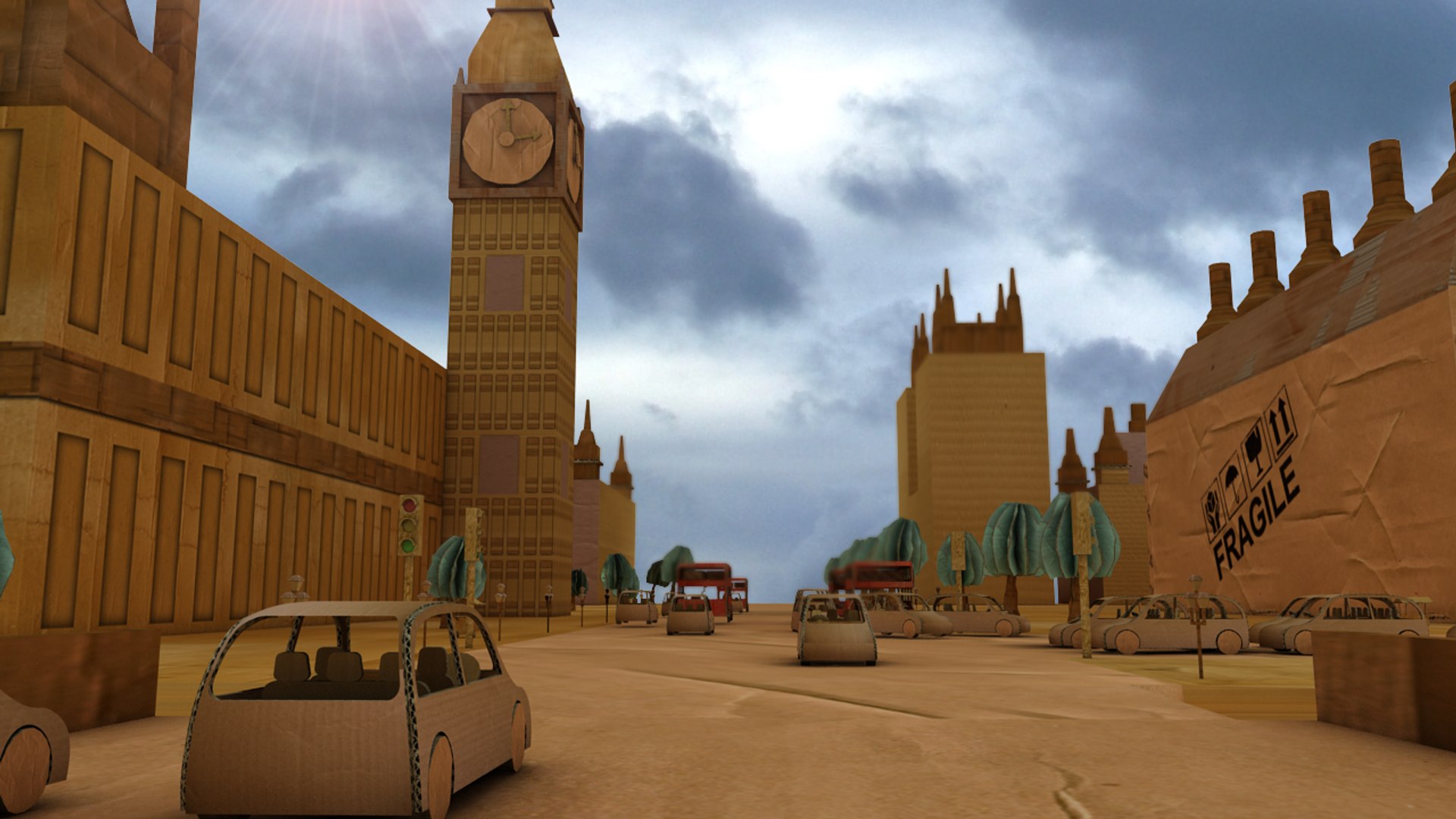 3d Model Cardboard Westminster Palace