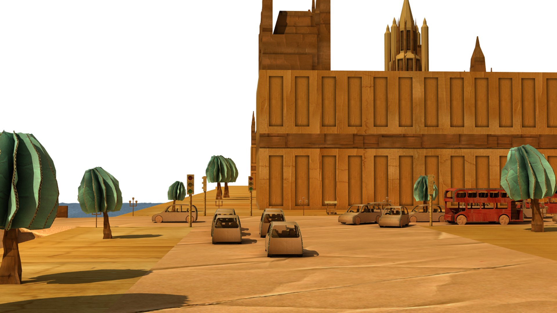 3d Model Cardboard Westminster Palace