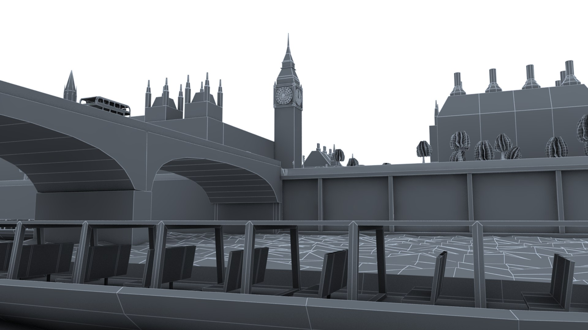 3d Model Cardboard Westminster Palace