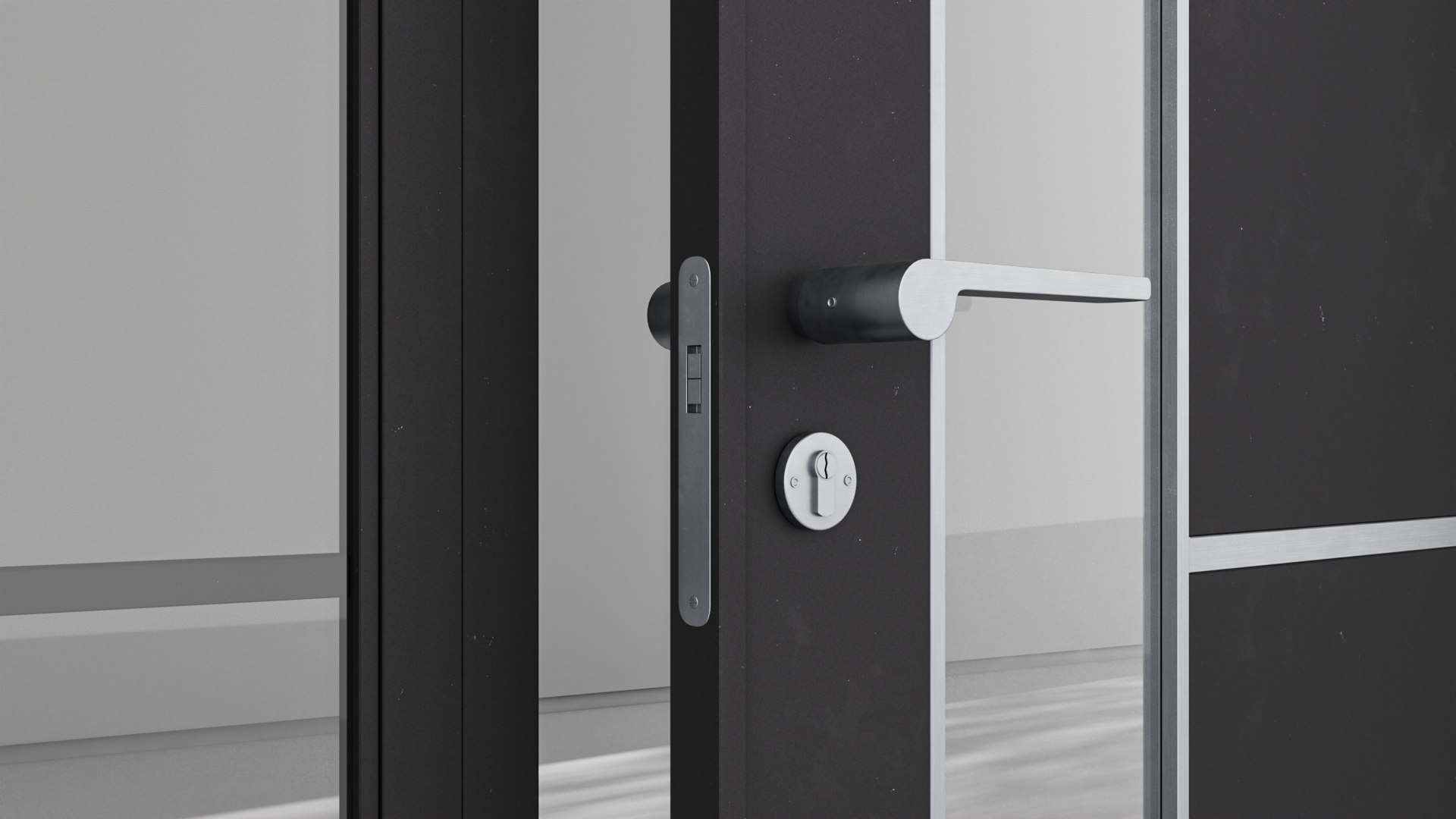 Aluminium Door 150 Model - TurboSquid 2032022