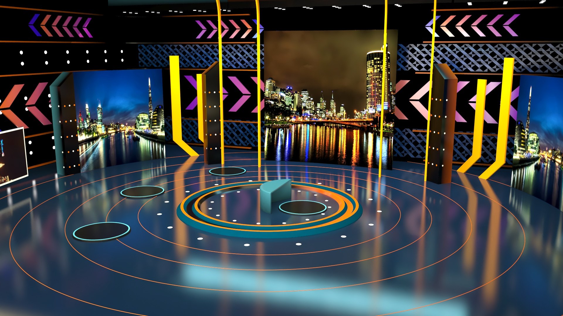 3D Model Tv Studio Design - TurboSquid 1782922