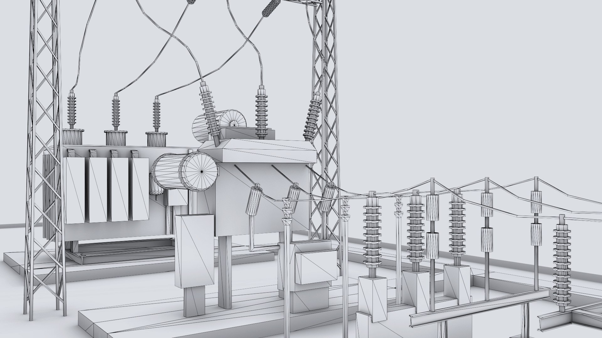 Electrical Substation 3D - TurboSquid 1433052