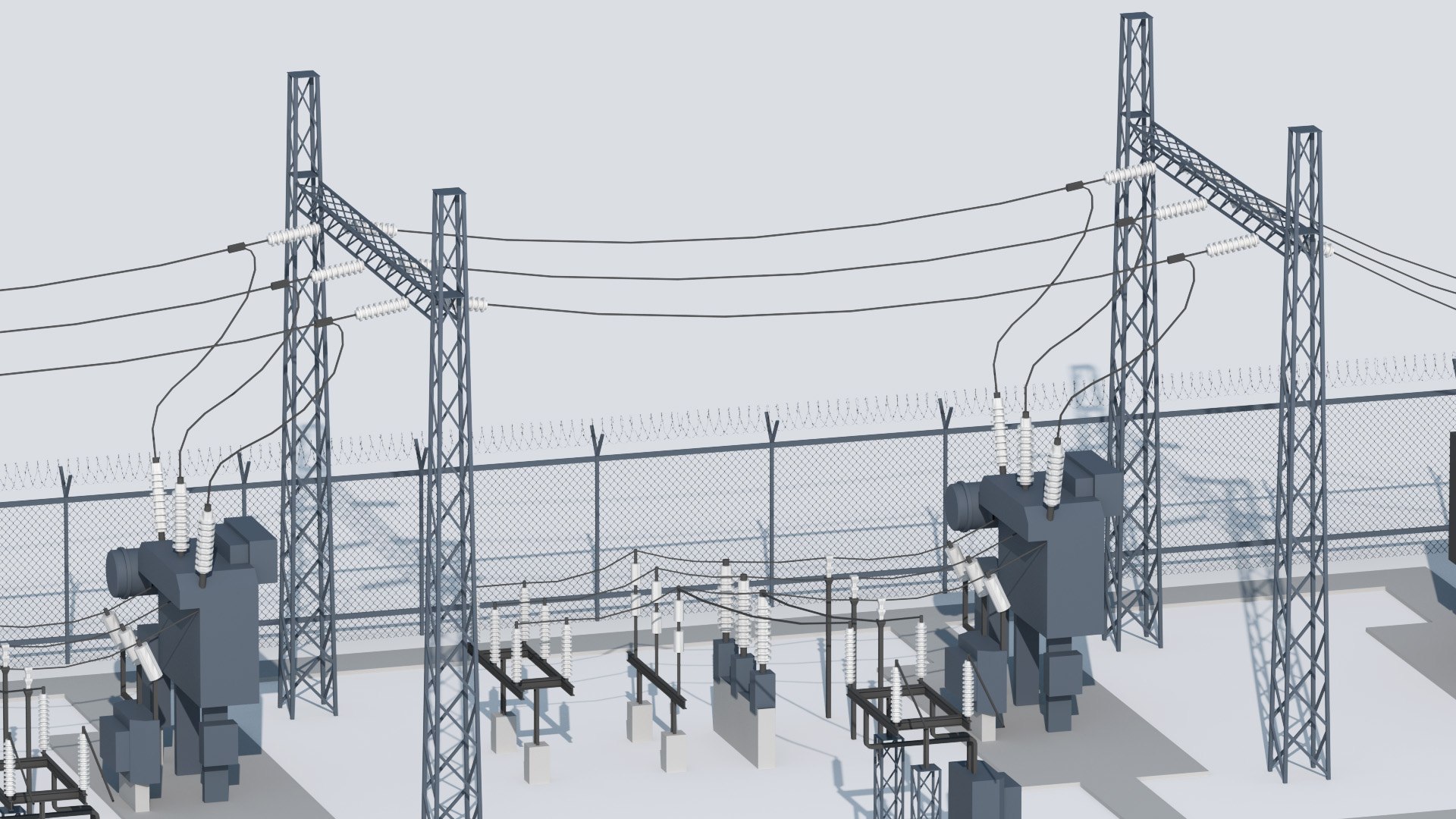 Electrical Substation 3D - TurboSquid 1433052