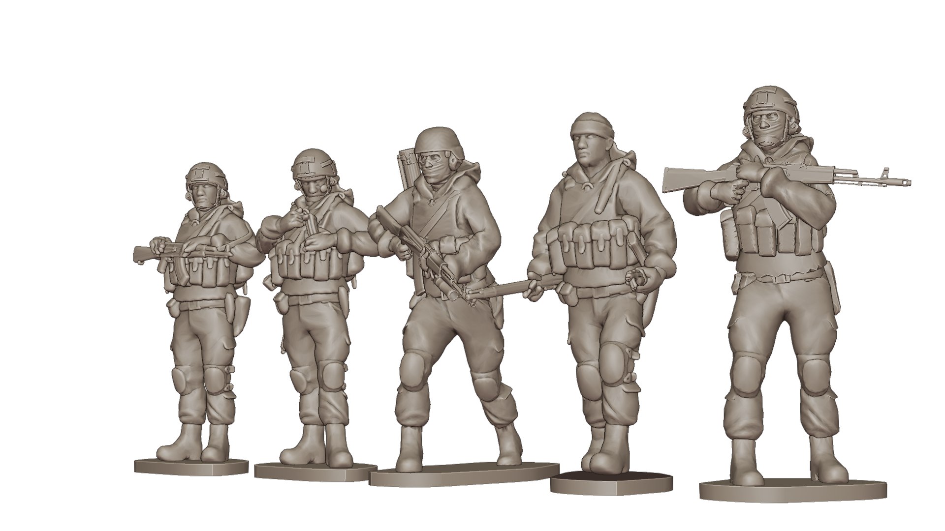 Set Of Soldiers In Different Poses Shooter Pak 2 3D Model - TurboSquid ...