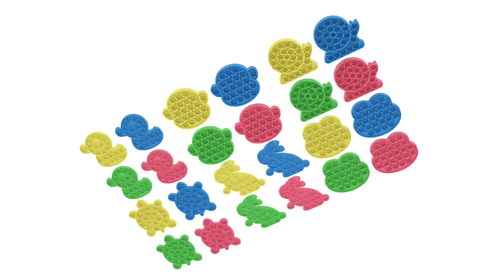 3D Animal Pop It Fidget Toys Set model - TurboSquid 1770325