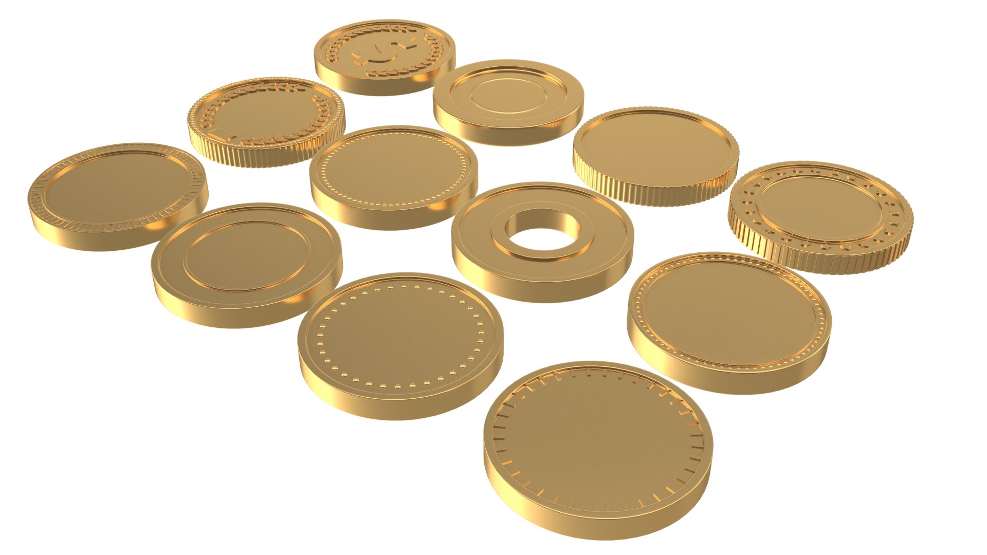 3D Coins Model - TurboSquid 2398879
