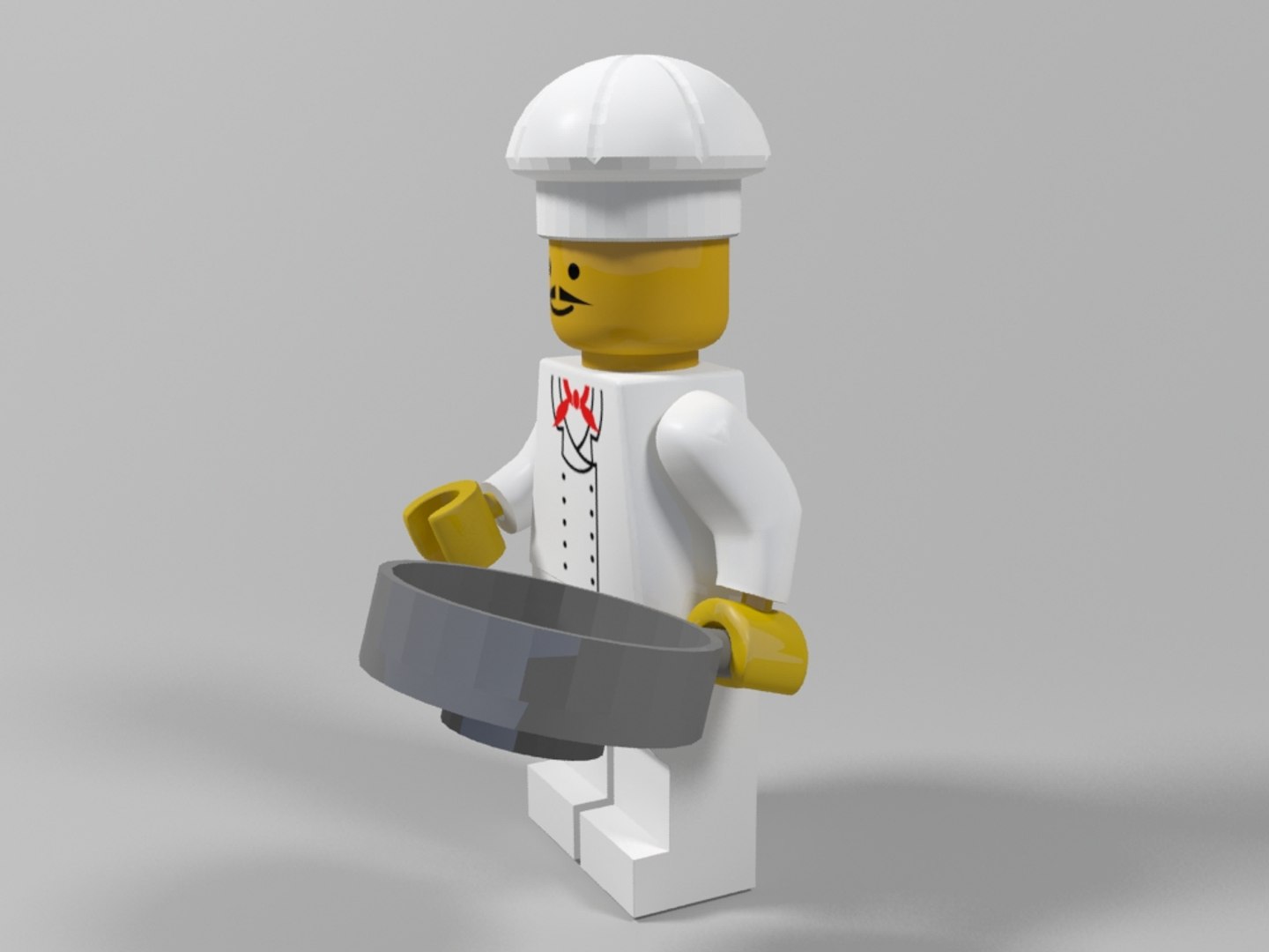 restaurant lego character 3d model
