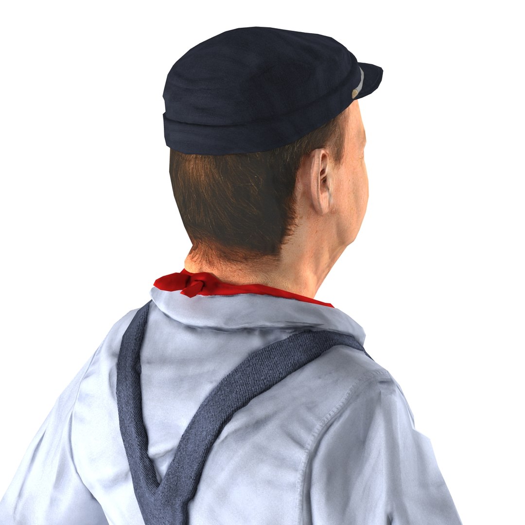 3d Model Locomotive Engineer Rigged