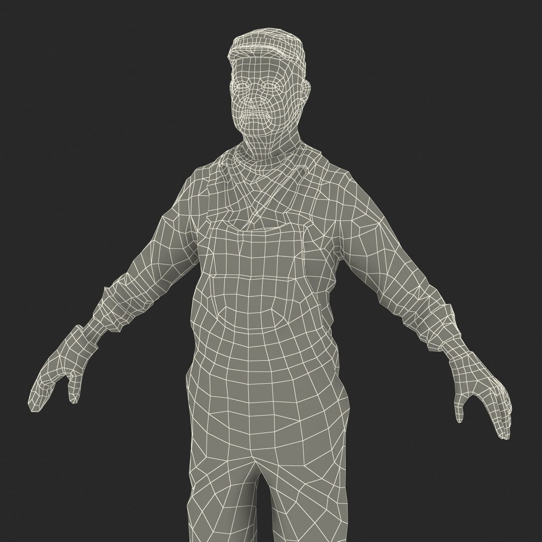 3d Model Locomotive Engineer Rigged