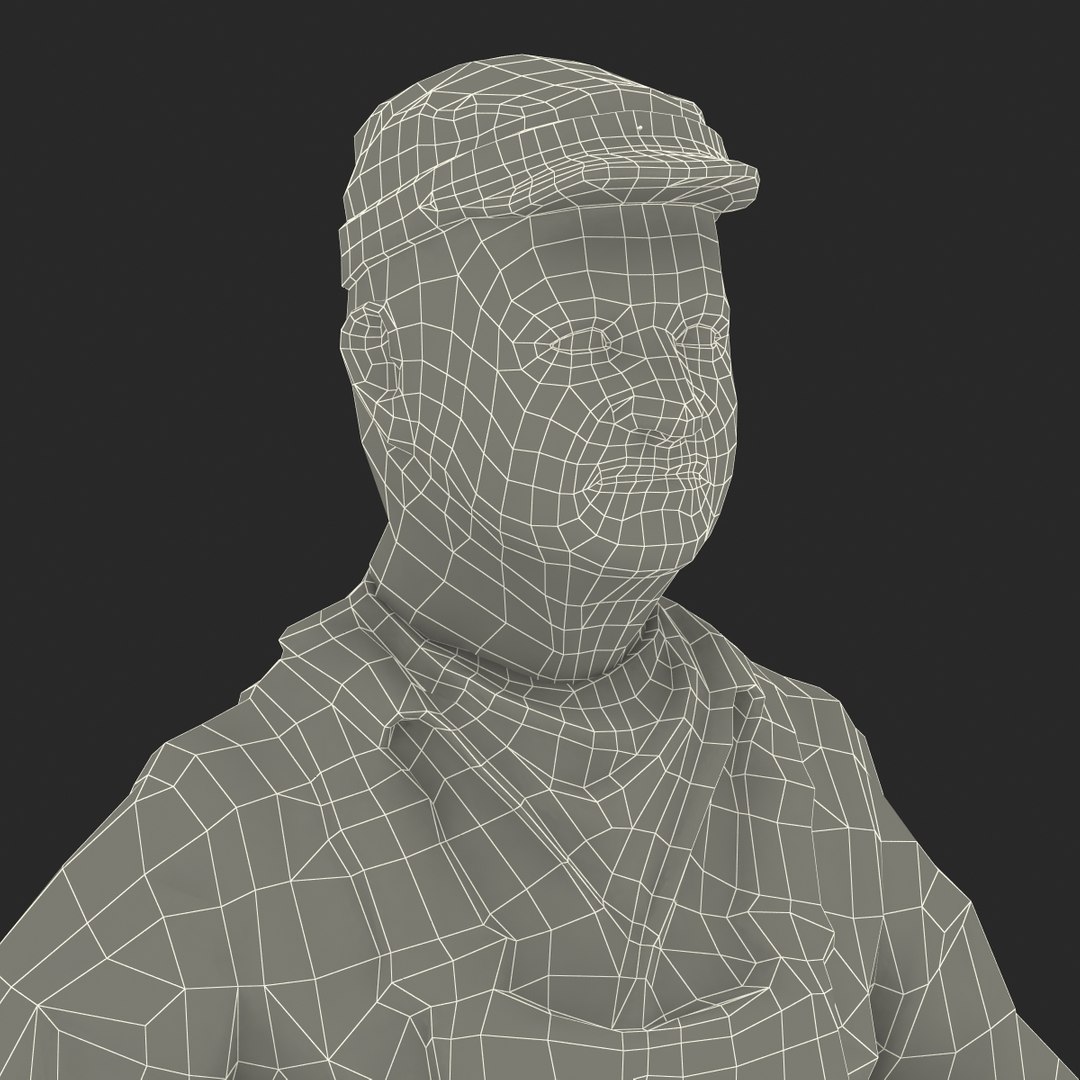 3d Model Locomotive Engineer Rigged