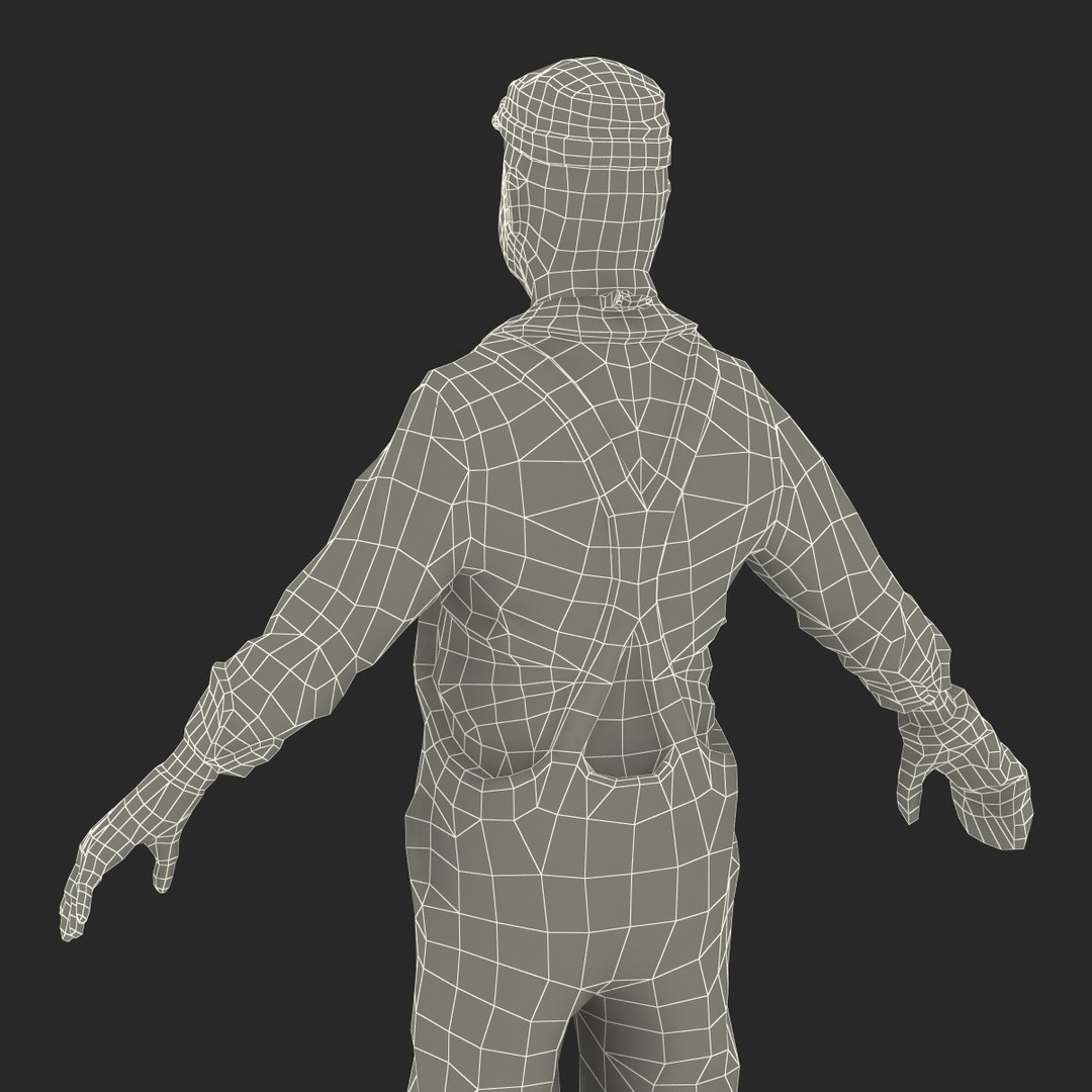 3d Model Locomotive Engineer Rigged