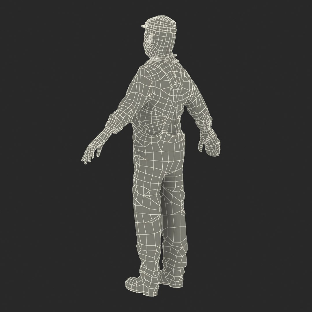 3d Model Locomotive Engineer Rigged