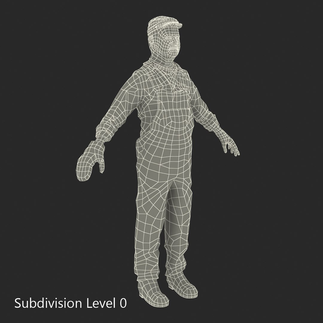 3d Model Locomotive Engineer Rigged